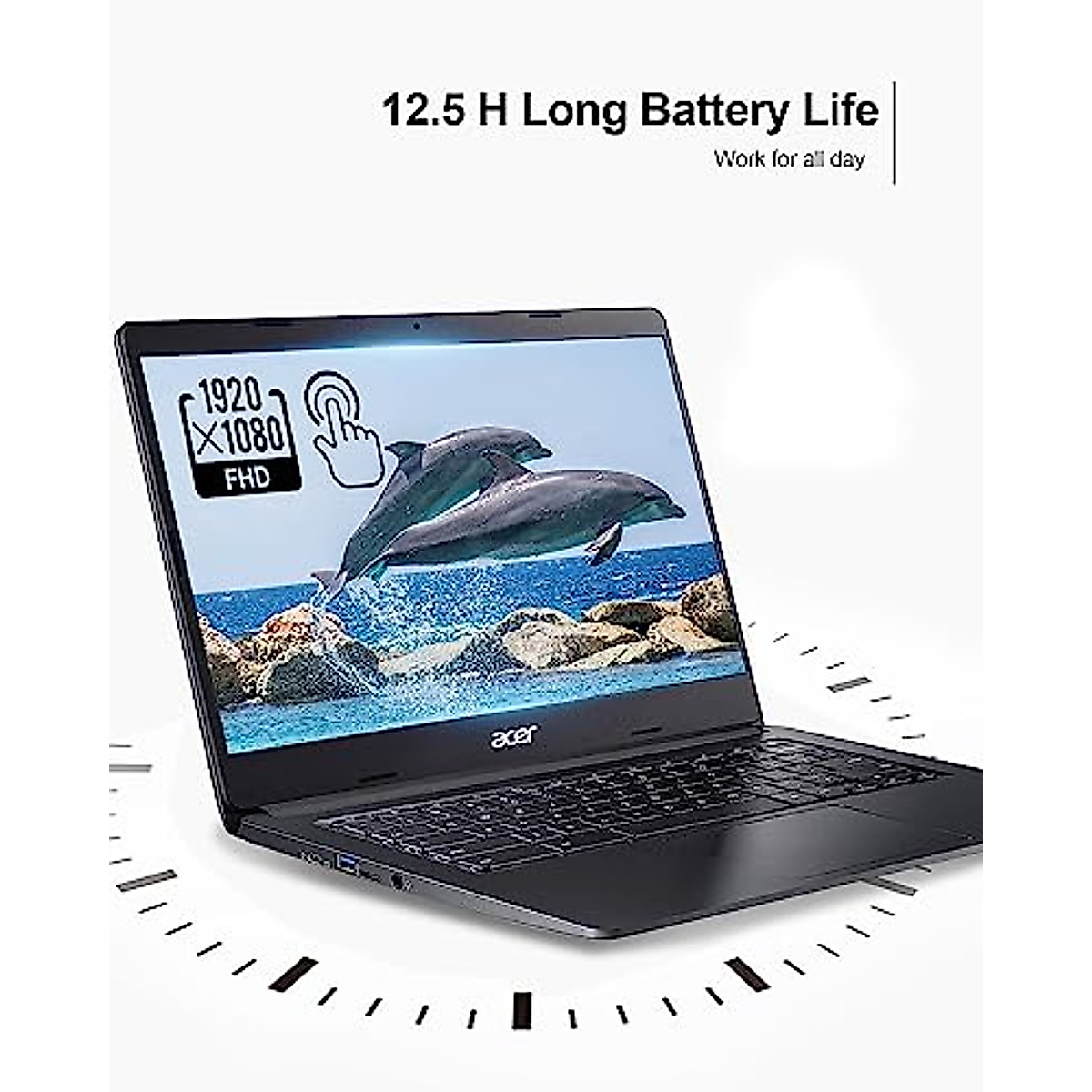 Acer Chromebook 314 Laptop Student Business, 14" FHD Touchscreen, Dual-core Intel Celeron N4020, 4GB RAM, 64GB eMMC, Intel UHD Graphics, 12.5H Long Battery, WiFi, Ultra Light, Bluetooth, Chrome OS