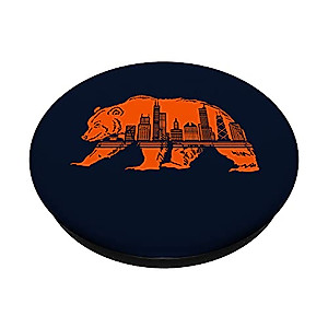 Chicago Downtown City Skyline Illinois Pride PopSockets Swappable PopGrip