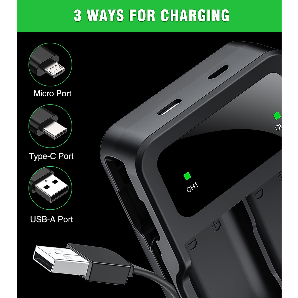 3x5520mWh Battery Pack Compatible for Xbox One/Xbox Series X/S Controller, Rechargeable Battery Packs for Xbox One S/One X/One Elite Accessories