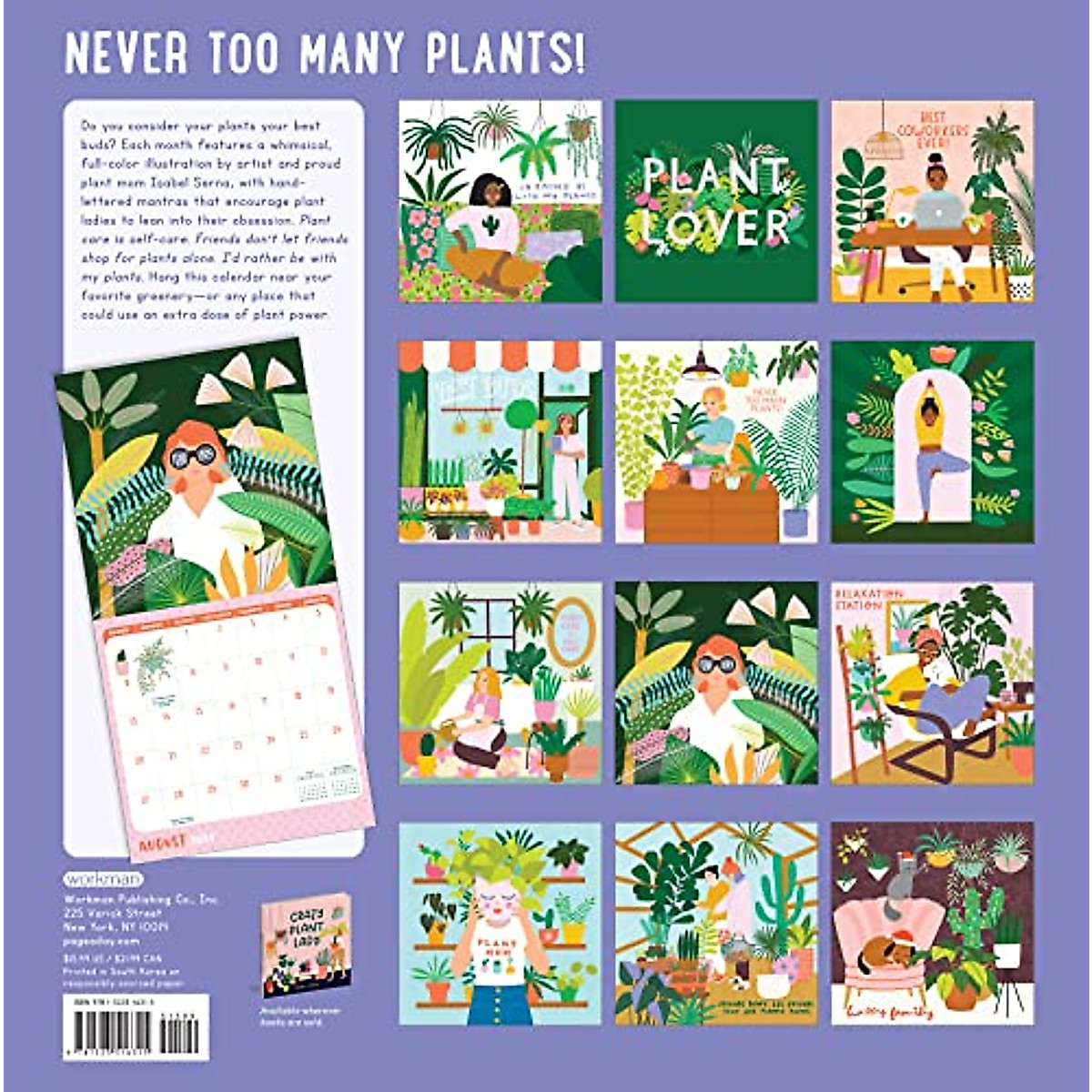 Plant Lady Wall Calendar 2023: More Plants, More Happiness