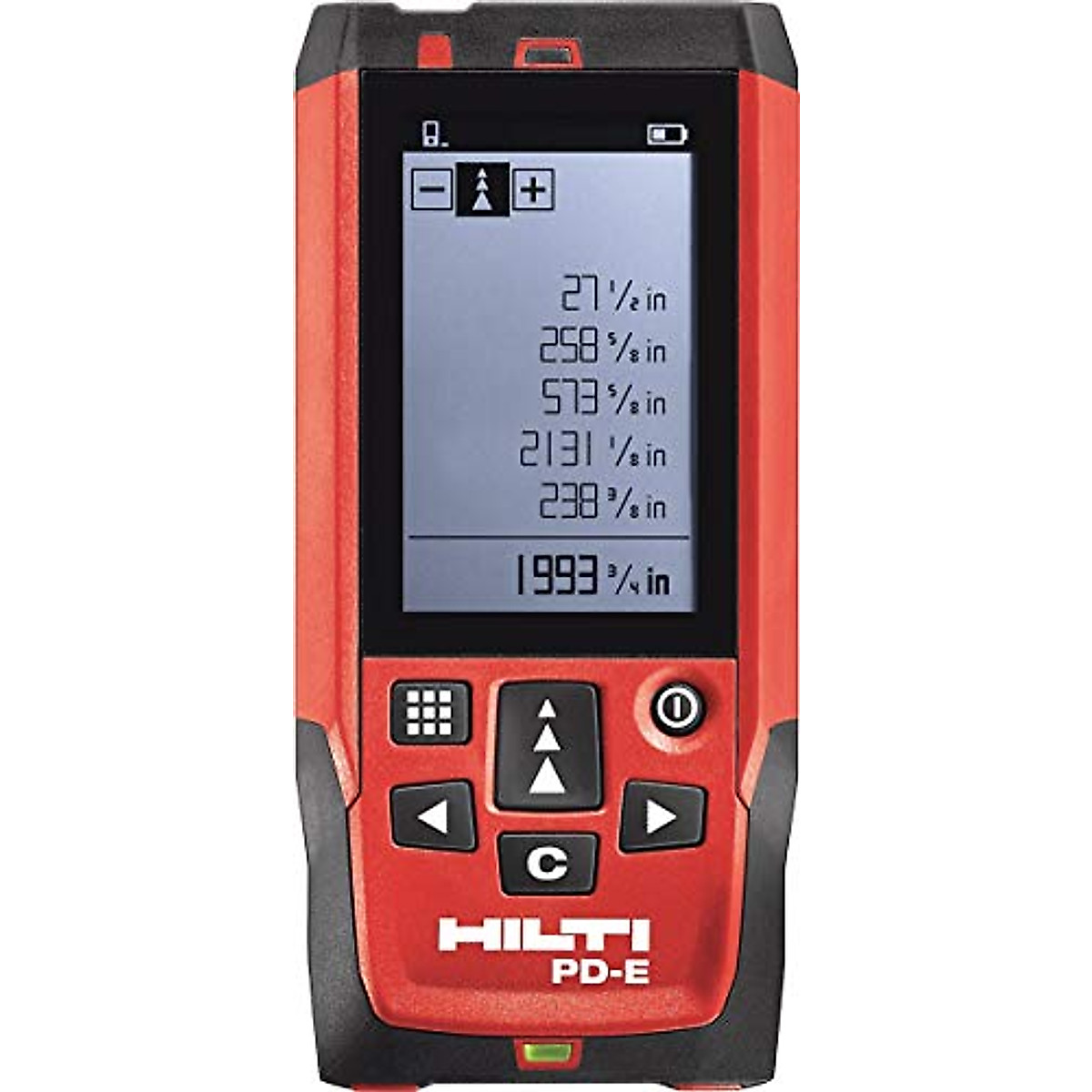 Hilti 2062051 PD-E Laser (1 mW, 635 nm, Class 2, Class II )Range Meter with Soft Case