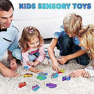 Pop Fidget Toys Its Party Favors for Kids 4-8 8-12, 20 PCS Turtle Toys Mini Pop Keychain It Toddler Fidget Toy Bulk Fidgets for Classroom Prizes Birthday Goodie Bag Stuffers Autism Sensory Toys Packs