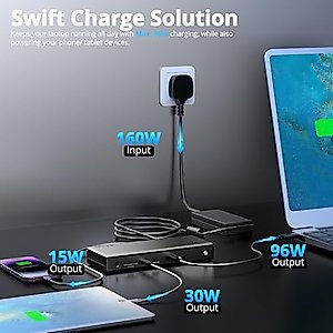 WAVLINK Thunderbolt 4 Hub with Dual HDMI 4K@60Hz,100W Charging, Thunderbolt Certified, 13-in-1 Thunderbolt 4 Dock Dual Monitor Single 8K Output for Windows or Mac, 4X USB, 2.5G Ethernet,SD/MicroSD