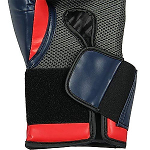Everlast Elite Pro Style Training Gloves, Blue/Red, 14 oz
