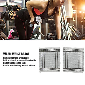 1 Pair Heating Wrist Brace, Breathable Skin Friendly Graphene Warm Wrist Support Sleeve, Wrist Joint Protector for Tendonitis Injury Recovery(L)