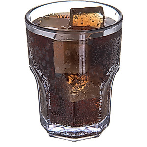 Carlisle FoodService Products Louis Clear Tumbler Short Glass for Restaurants, Catering, Kitchens, Plastic, 6 Ounces, Clear