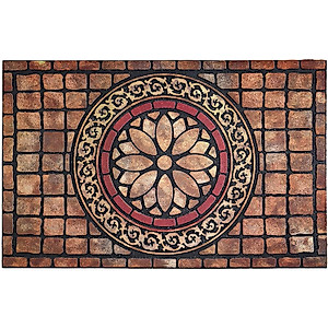 CHICHIC Rectangle Entrance Door Mat Large 18 x 30 Inch High Traffic Area Entry Way Doormat Front Door Rugs Outdoors Heavy Duty Welcome Mat, Non Slip Rubber Back Low Profile for Garage