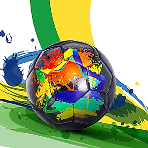 Champhox Size 4 Soccer Ball for Kids Durable Long-Lasting Construction Soccer Balls for Kids Teens Boys Girls Youth Soccer Players Skill Practicing Training Gifts