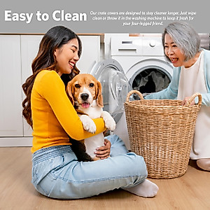 MidWest Homes for Pets Dog Crate Cover, Privacy Dog Crate Cover Fits MidWest Dog Crates, Crate Cover Only, Machine Wash & Dry, Black, 30-Inch