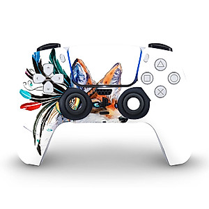 Head Case Designs Officially Licensed Pixie Cold Fox Art Mix Matte Vinyl Faceplate Sticker Gaming Skin Case Cover Compatible with Sony Playstation 5 PS5 Disc Edition Console & DualSense Controller