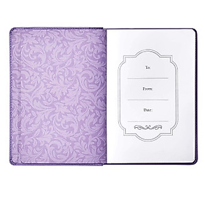 Christian Art Gifts Purple Faux Leather Journal | I Know the Plans Jeremiah 29:11 Bible Verse | Flexcover Inspirational Notebook w/Ribbon Marker and Lined Pages, 6 x 8.5 Inches