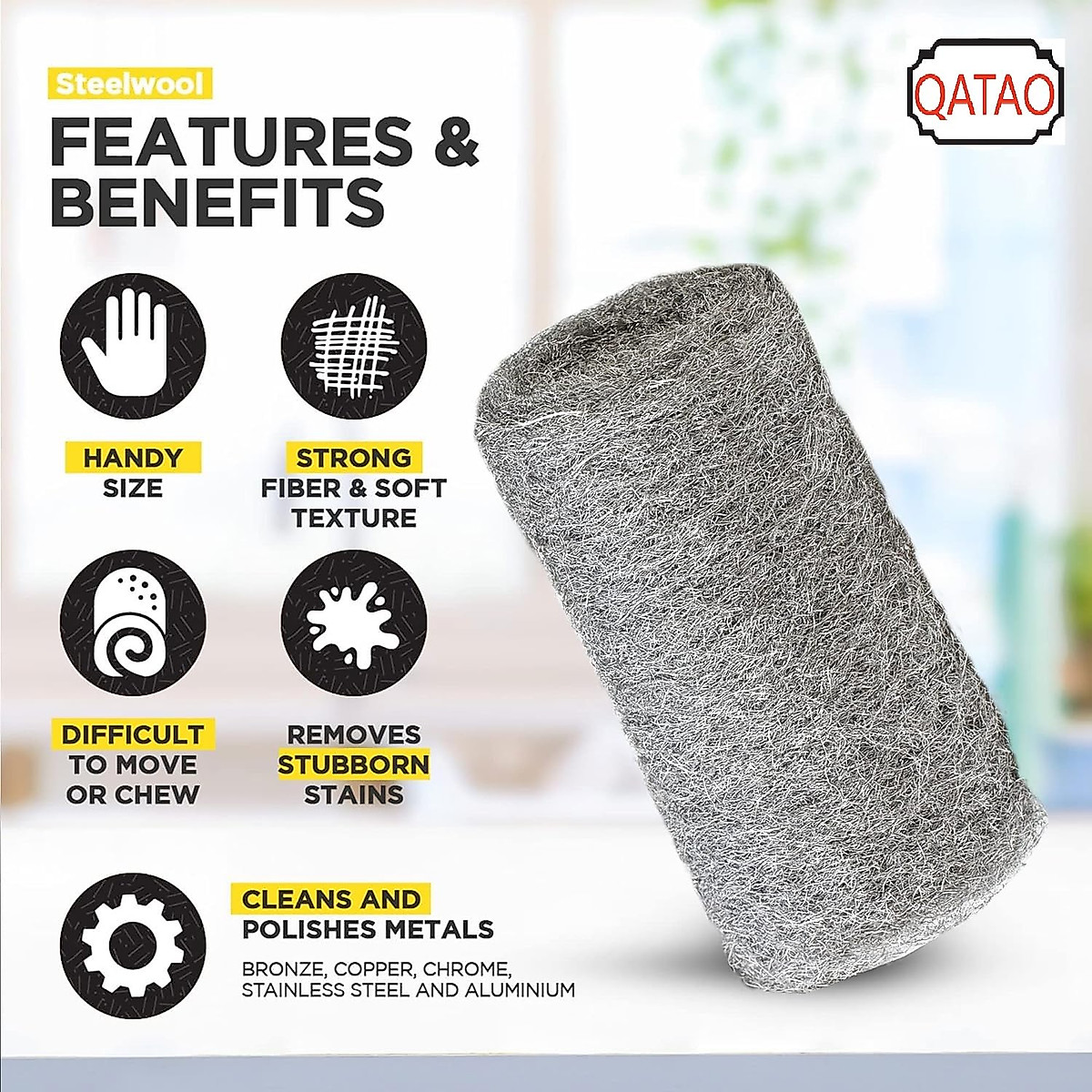 24Pack Steel Wool for Mice Control | Wire Wool Mice Grade for Cleaning & Closing Small Holes Fine Wire Wool Rats Roll | Wire Wool for Wood Wire Wool for Metal Fine Steel Wool Rodent Control