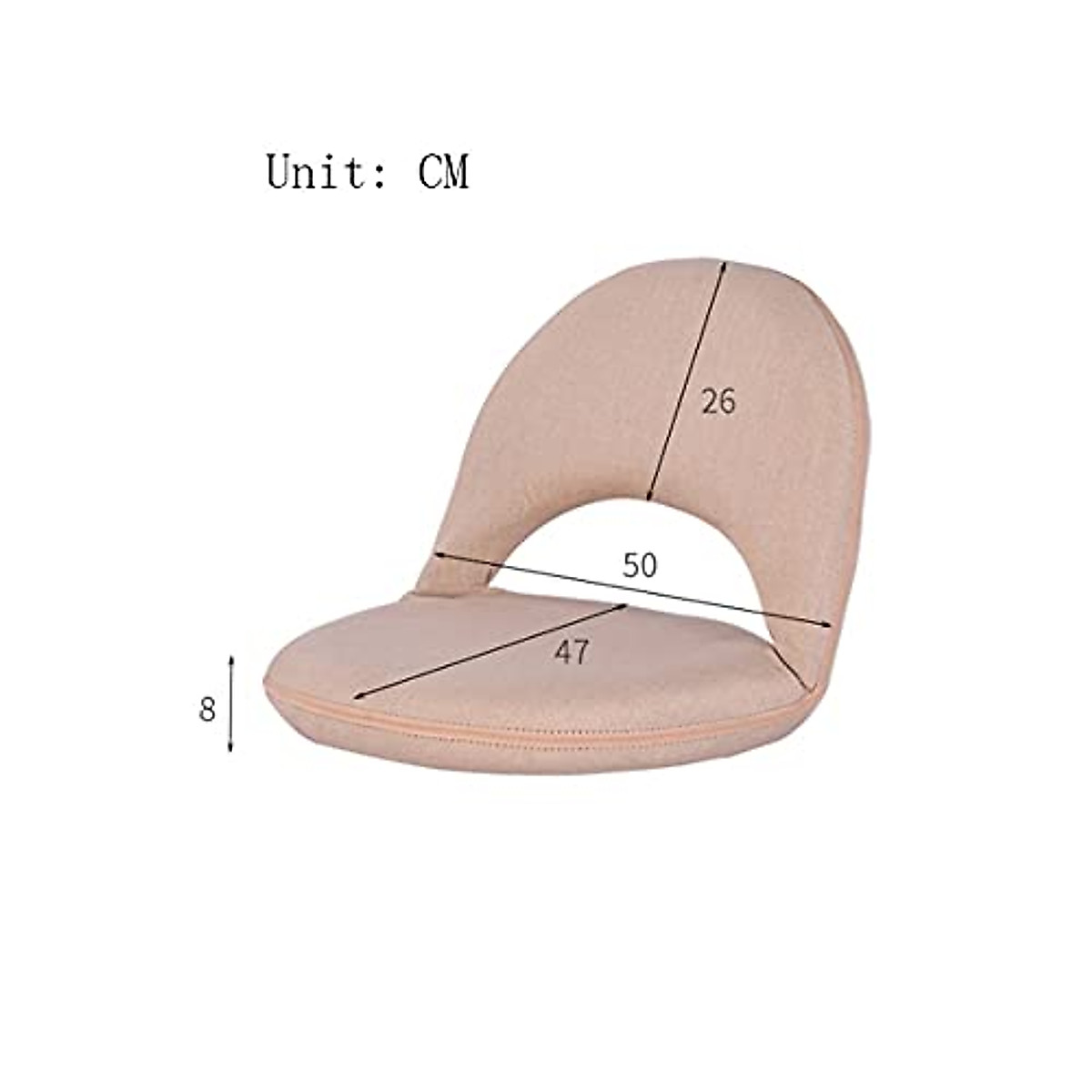 LIUZH Lazy Sofa Tatami Folding Cushion Sofa Foldable Single Small Sofa Bed Living Room Esports Game Seat Home Chair (Color : Coffee)