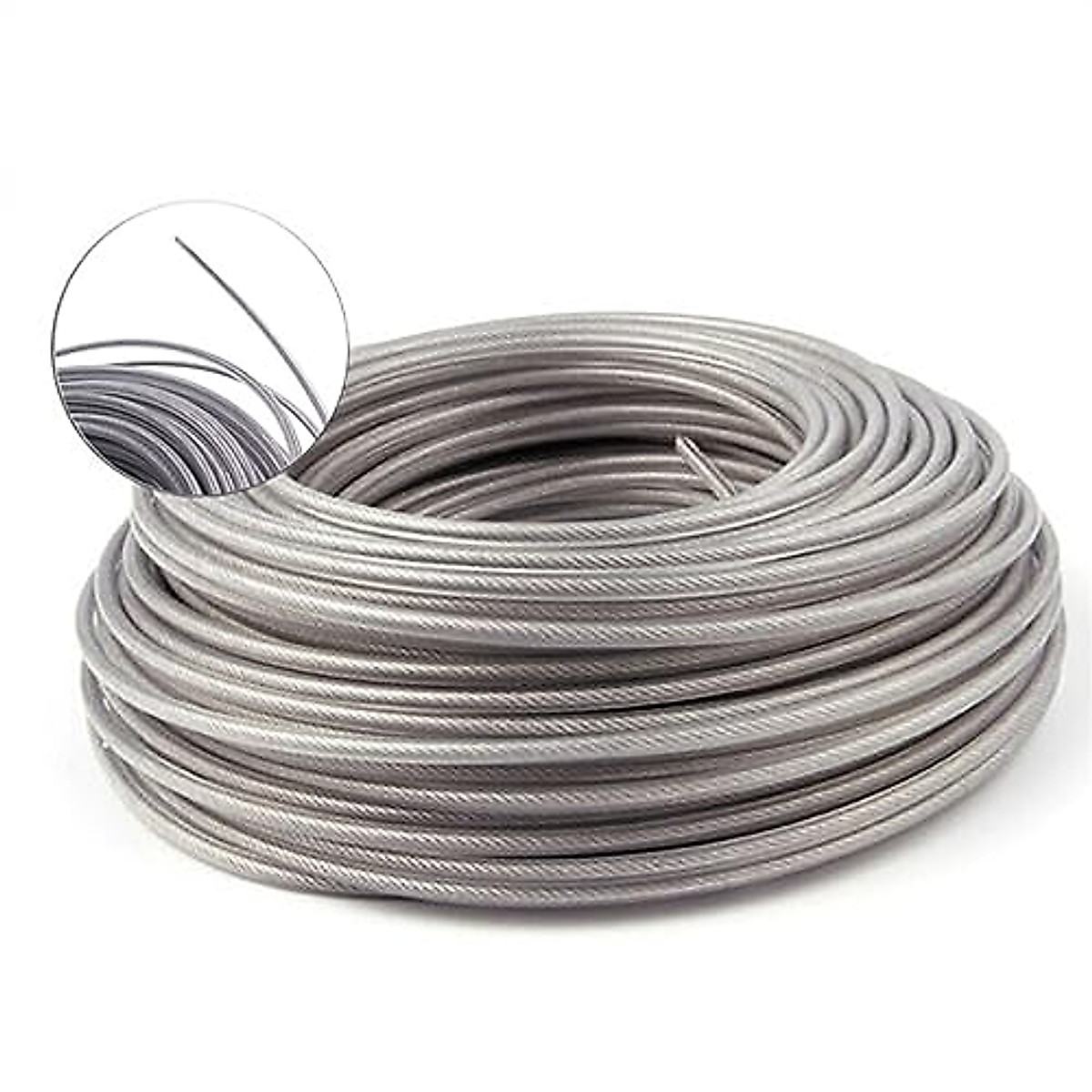 XiBany 15metre/roll 3mm Steel Wire Grass Trimmer Wire Rope Brushcutter Lawn Mower Accessories Trimmer Wire Cord Lines Brush Cutter