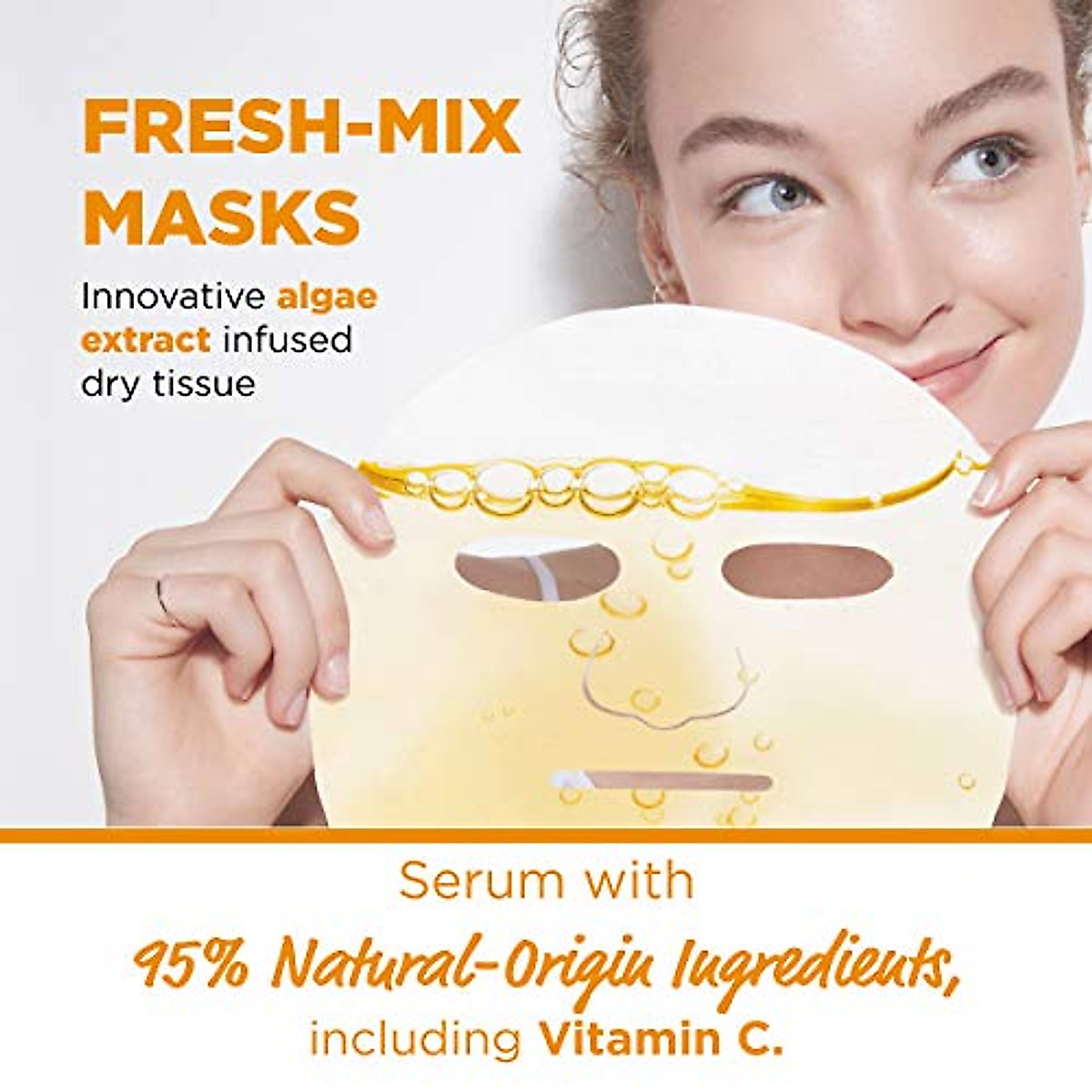 Garnier SkinActive Glow Boost Fresh-Mix Sheet Mask with Vitamin C, for all skin types, 1 count