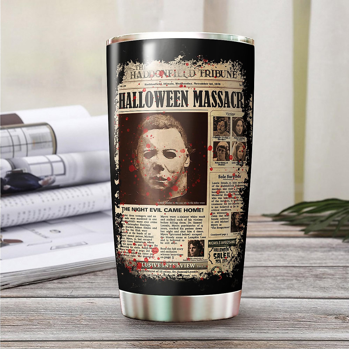 Halloween Tumbler - Horror Tumbler - Gifts For Halloween, Christmas - Horror Mug - Halloween Cup - Halloween Mug - Scary Halloween Tumbler 20oz - Horror Mug