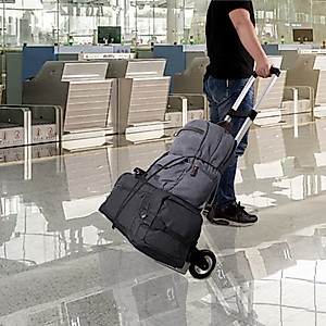 RedSwing Folding Hand Truck, 165lbs Capacity Lightweight Portable Hand Cart with Bungee Rope and 2 Rubber Wheels, Heavy Duty Foldable Hand Dolly for Home Shopping，Moving，Travel，Office ，Silver