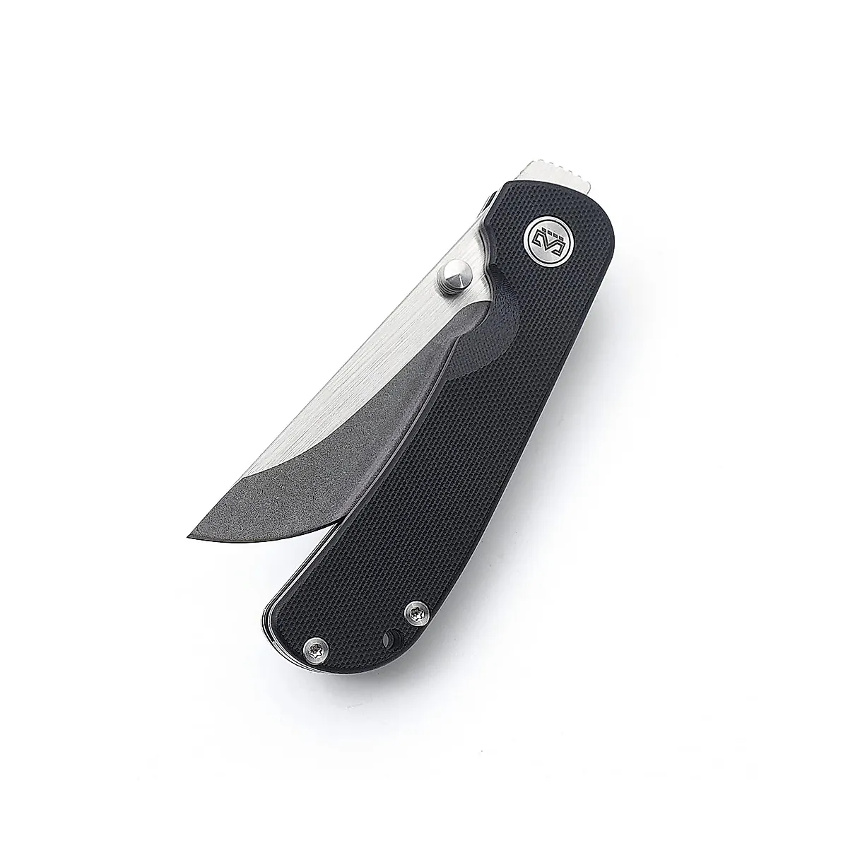 Miguron Knives M Takog Pocket Folding Knife 3.0" 14C28N Stonewashed Blade Black G10 Handle MGR-805WH