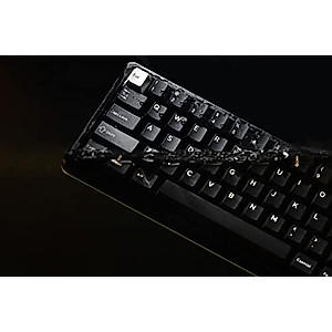 DROP DCX White-on-Black Keycap Set, Doubleshot ABS, Cherry MX Style Keyboard Compatible with 60%, 65%, 75%, TKL, WKL, Full-Size, 1800 layouts and More (White-on-Black)