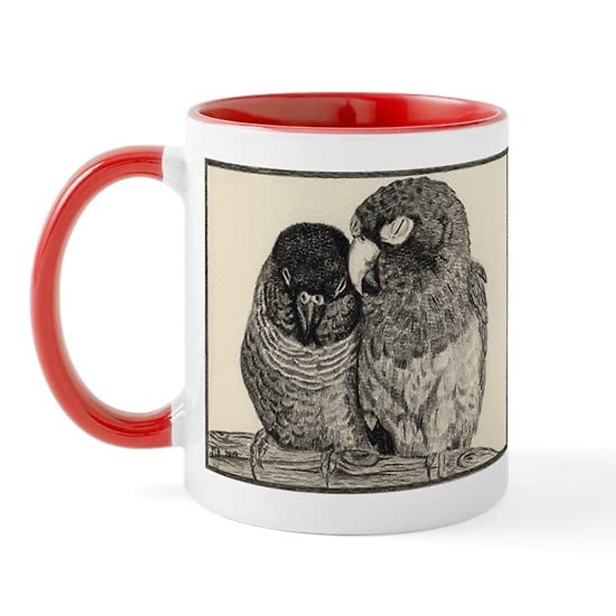 CafePress Conure Love Mug Ceramic Coffee Mug, Tea Cup 11 oz