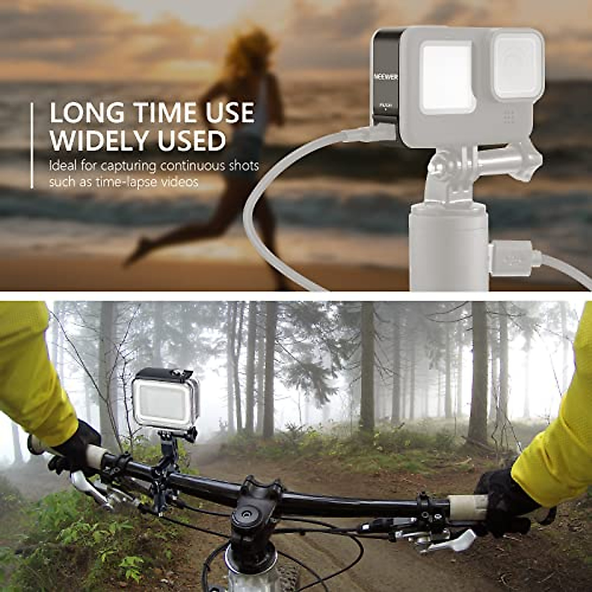 Neewer Protective Cover Replacement Door Compatible with GoPro Hero 10/Hero 9 Black, Battery Charging Door Vlog Accessory Compatible with GoPro 10 9 Action Camera - ST19