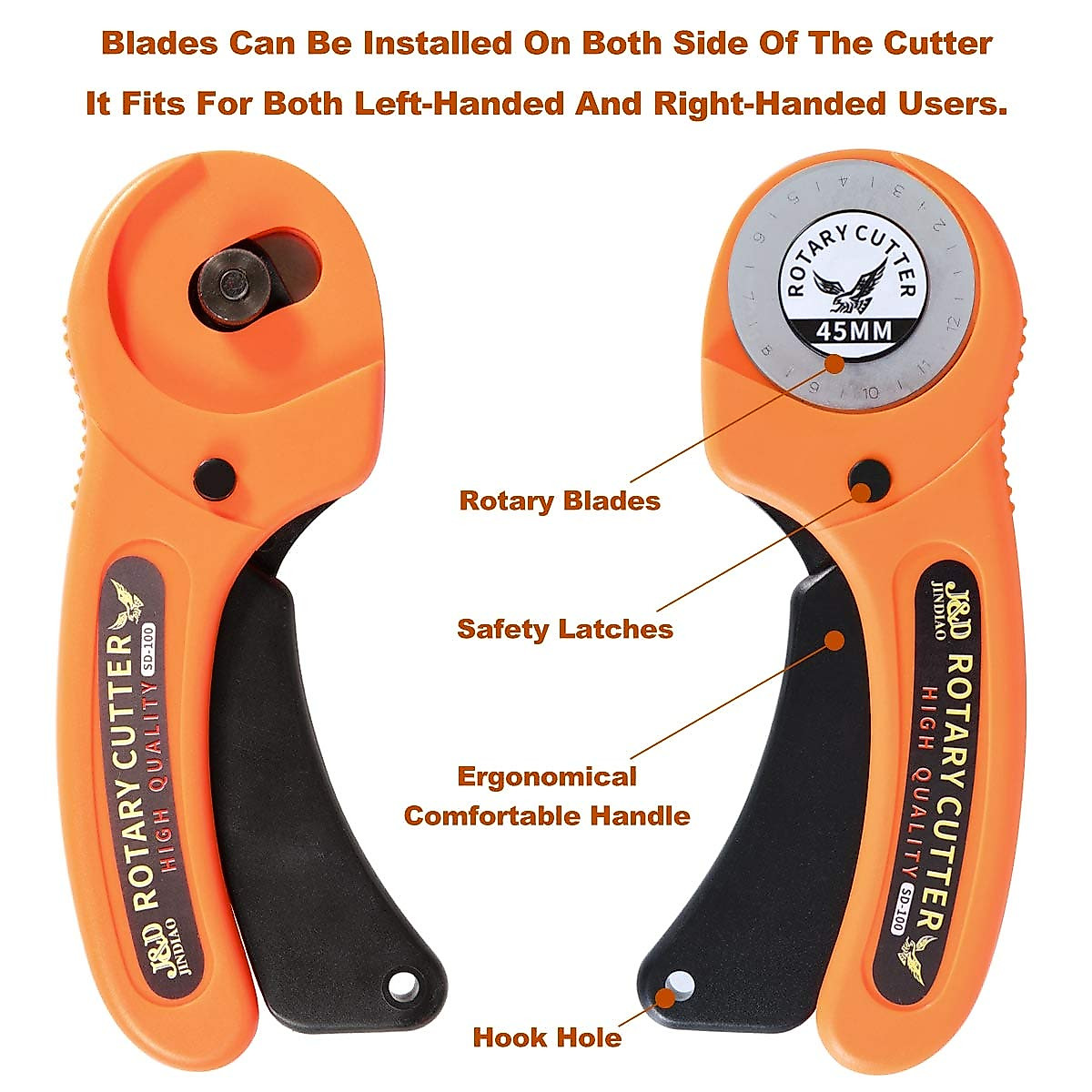 146 Pcs Rotary Cutter Set for Fabric，45mm Rotary Cutter Tool Kit with Cutting Mat，Tape Measure，Carving Knife，Storage Bag，Replacement Cutter Blades，Rotary Cutter Kit for Sewing and Quilting