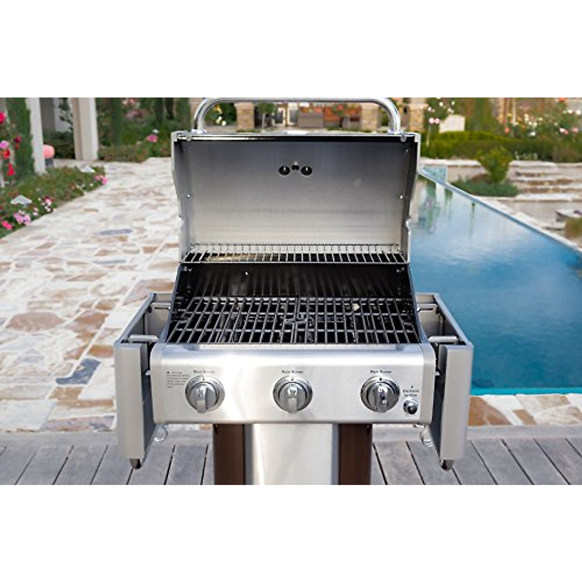 Kenmore 3 Burner Outdoor Patio Gas BBQ Propane Grill in, Mocha