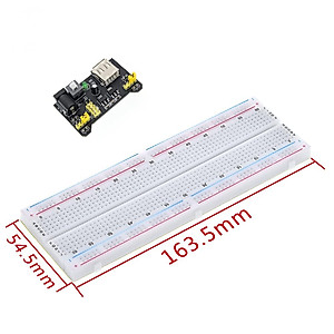 Basic Electronic Starter Kit for Arduino Breadboard Power Jumper Wires Resistors LED Power Supply Electronic Fun Kit Compatible with Arduino IDE UNO R3 Mega2560 Raspberry Pi