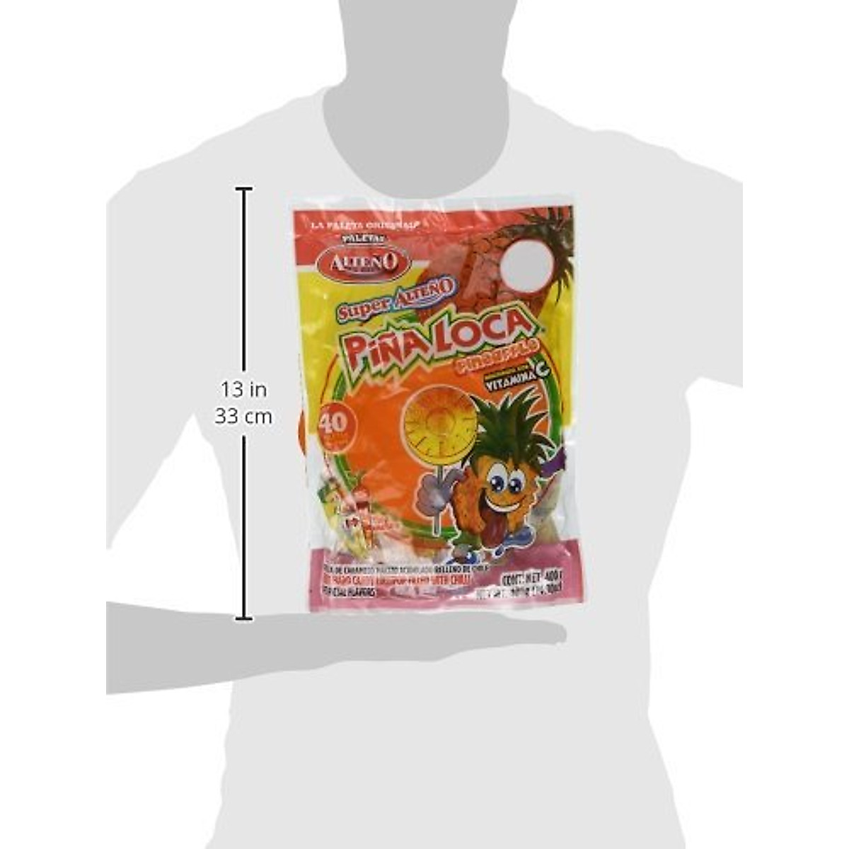 Alteno Super Pina Loca (Pineapple with Chili Lollipop) (40 Pieces)