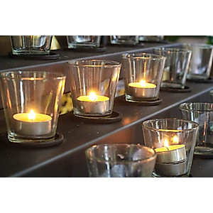 CandleNScent Unscented Tealight Candles, 30 Pack, White, Made in USA