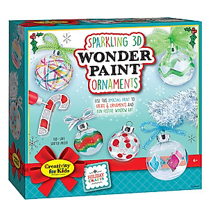 Creativity for Kids 1134000 Sparkling 3D Wonder Paint Kit - Make Your Own Holiday Ornaments (New Packaging) Multicolor