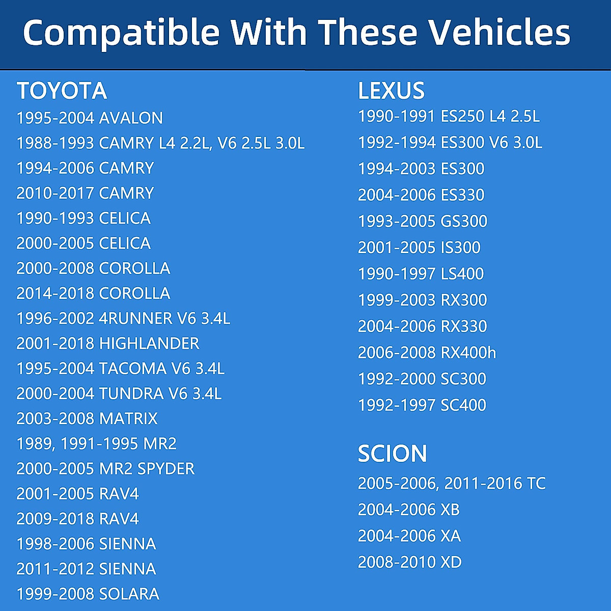 Thermostat for 1988-2019 Toyota Camry, Corolla, Sienna, Tacoma, Highlander, Rav4, 4runner, Tundra, Avalon, Celica, Hiace, Hilux, Matrix, Mr2, Solara, Venza, T100 Replaces 90916-A3003, 90916-03129