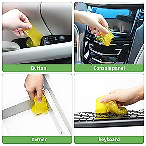 CHEERS DEVICES Cleaning Gel for Car 4-Pack Car Detailing Kit Car Cleaning Kit Supplies Putty for Car Accessories Interior Cleaner Air Vents Computer Vacuum Universal Dust PC Laptop Keyboards -280g