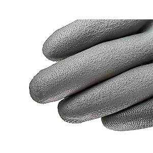 Ansell HYFLEX 11-600 Light Duty Nylon Industrial Gloves w/Palm Coating for Metal Fabrication, Automotive - Medium (8), Black (12 Pairs)