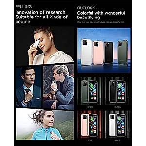 SOYES XS11 3G Mini Smartphone 2.5Inch WiFi GPS China Mobile RAM 1GB ROM 8GB Quad Core Android Cell Phones 3D Glass Slim Body HD Camera Dual Sim Google Play Cute Smartphone (Black)