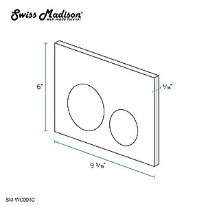 Swiss Madison Well Made Forever Swiss Madison SM-WC001 Dual-Flush Actuator Plate, Matte Chrome