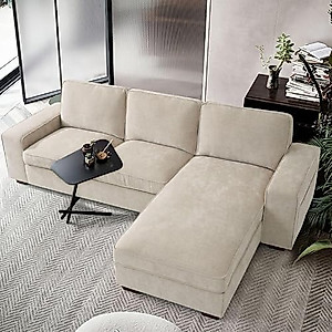 Harkawon 98.6“ Sectional Sofa Couches, Convertible L Shaped Couch for Living Room, Chaise with Storage, Chenille Removable Cover, Couches for Apartment,Dorm, Office