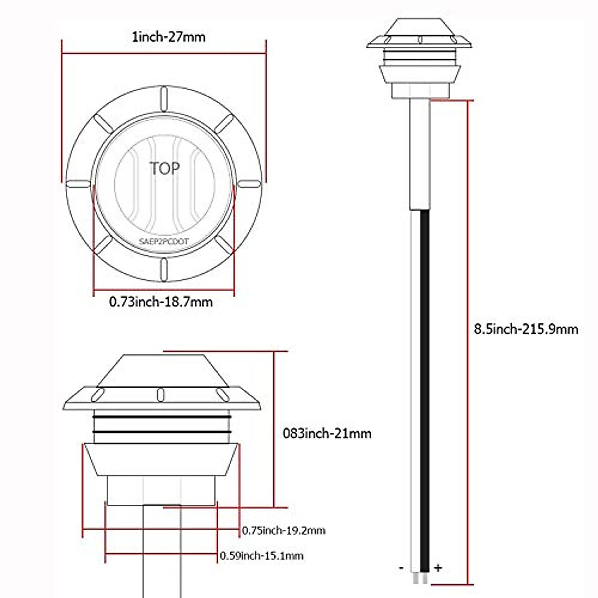 PSEQT 3/4" LED Rock Lights Round Underglow Wheel Fender Side Marker Clearance Lights with Bullet Grommets Waterproof for Trailer Golf Cart Offroad Wrangler Truck RV UTV ATV (Green, 10Pcs)