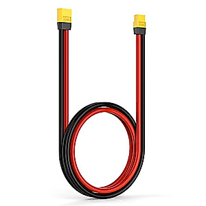 PolyEnergy XT60 Extension Cord 10Ft with XT60 Female Male for Portable Power Station Solar Panel RC Battery Lipo Battery Pack Portable Power Station 12Gauge Flexible  Silicone Wire  Cord