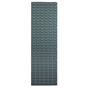 Akro-Mils 30118 Heavy Duty Wall Mount Garage Storage Steel Louvered Panel | Wall Storage Bin Hanging Organizer System for AkroBins, 18-Inch W x 61-Inch H, Grey, Single