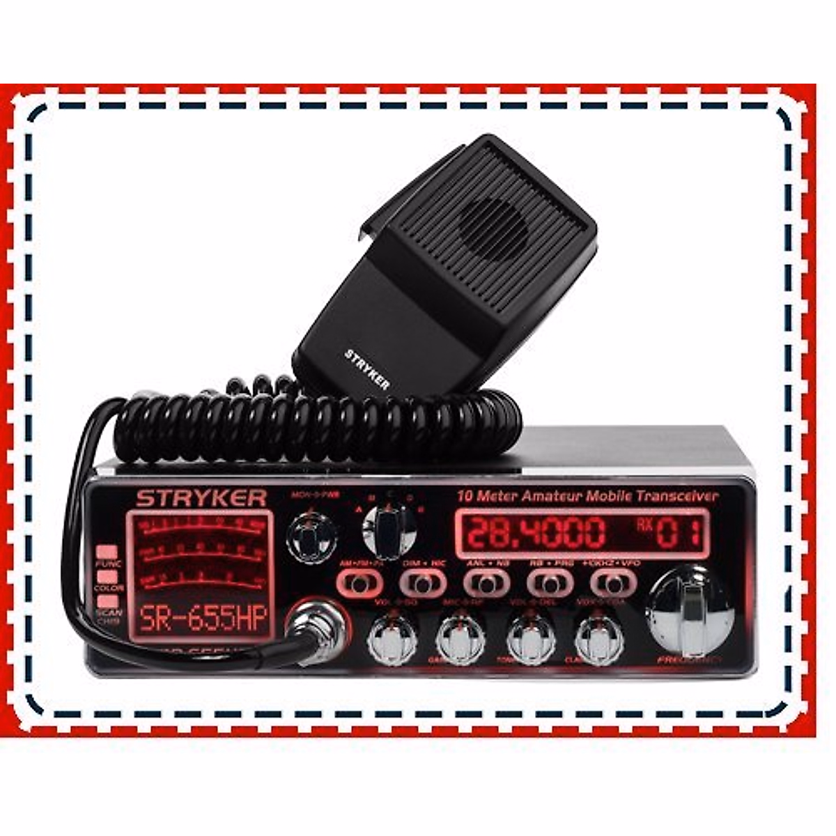 Stryker SR-655 10 Meter Amateur Radio, black