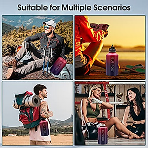 Butifoc Insulated Water Bottle, 64 oz Water Bottles with Straw & 3 Lids, Large Half Gallon Vacuum Metal Stainless Steel Travel Flask Keep Cold & Hot, Reusable Leak Proof Water Jug for Sports, Gym