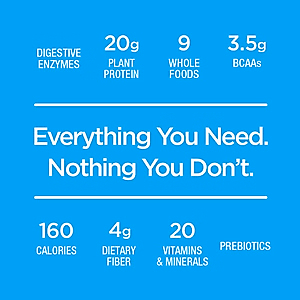 Vegansmart Naturade Plant Based Vegan Protein Powder - All-in-One Nutritional Shake Protein Blend - Gluten Free & Non-GMO - Vanilla (15 Servings)