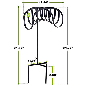 Sorbus Manger Garden Water Hose Storage, Great for Garden, Lawn, Yard, Decorative Stand with Ground Stakes, Holds 125-Feet of 5/8-Inch Hose