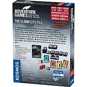 Adventure Games: The Gloom City File – A Kosmos Game from Thames & Kosmos | Collaborative, Replayable Storytelling Gaming Experience for 1 to 4 Players Ages 16+