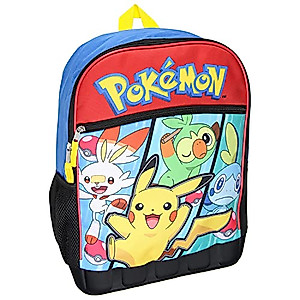 Pokemon Sword and Shield Starters Molded Bottom 16" Backpack