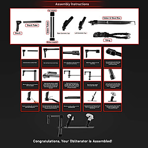 DeadEyeVR Obliterator - VR Magnetic Carbon Fiber Rifle Adapter Stock Controller Attachment Accessory for Virtual Reality with Sling - Rift S and Oculus Quest 2