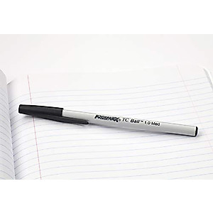 Kittrich Corporation Promarx TC Ball Premium Medium Ballpoint Stick Pens, 1.0 mm, Black Ink, 12 count