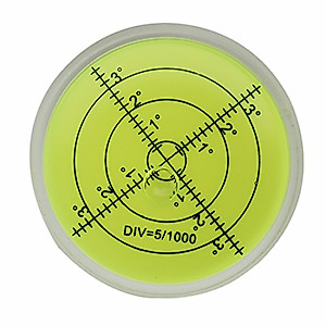 XMLEI Convenient and lighterCircular Bubble Level Spirit l Measuring Instruments Tool Universal Protractor Tool （60X12mm）