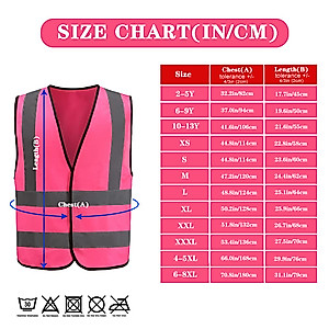 AYKRM pink safety vest small (XS-8XL) (Small, Pink)